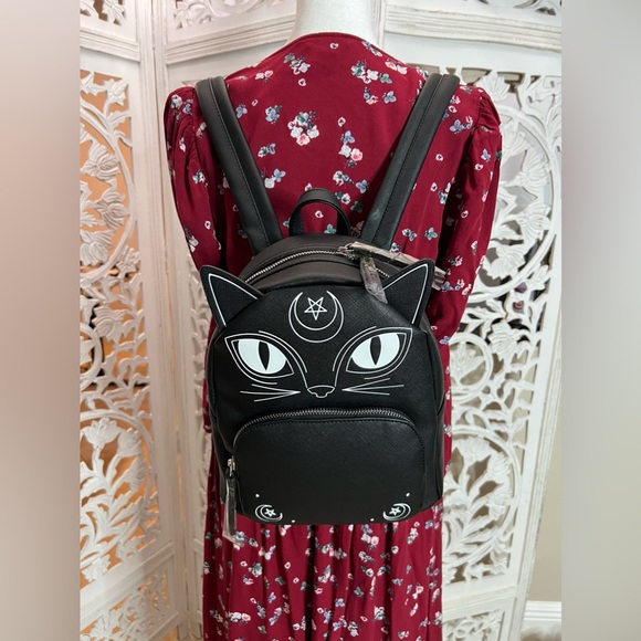 MAD Engine | Bags | Mad Engine Halloween Black Cat Backpack Purse ...
